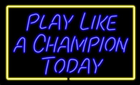Notre Dame Play Like A Champion Today Neon Sign Light Lamp