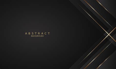 금색 테두리가 있는 검은색과 금색 배경 프리미엄 벡터