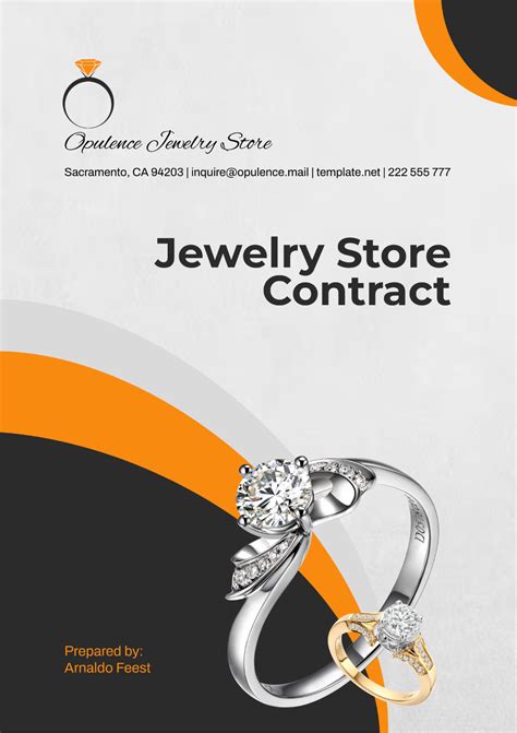 Free Jewelry Store Contract Template To Edit Online