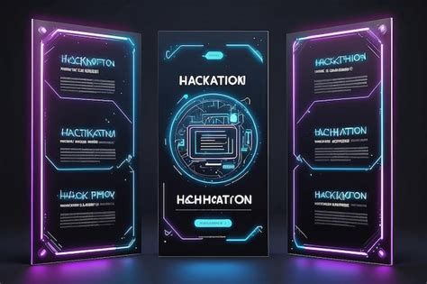 Premium Photo Tech Hackathon Coding Challenge Rules Signage Mockup With Empty Space For