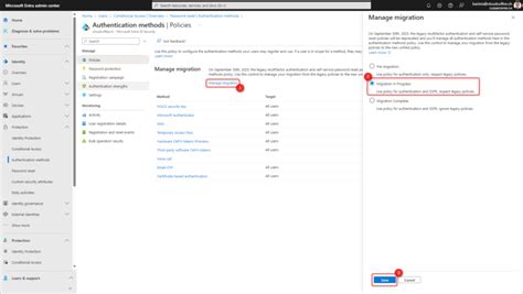 migrate legacy mfa and sspr policies to authentication methods in