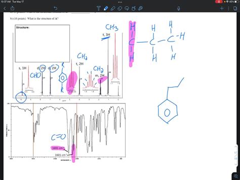 solved 5 a using the following h nmr cnmr and ir spectra
