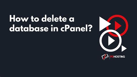 How To Delete A Database In Cpanel With Pd Hosting Youtube