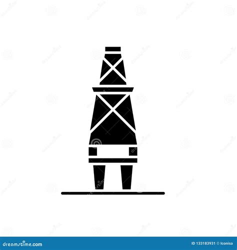 Fuel Production Black Icon Vector Sign On Isolated Background Fuel