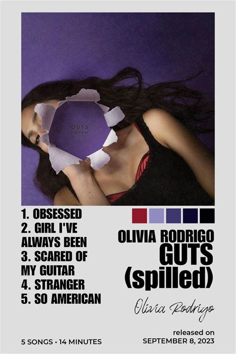 Olivia Rodrigo Guts Spilled Album Cover Poster Wandcollage
