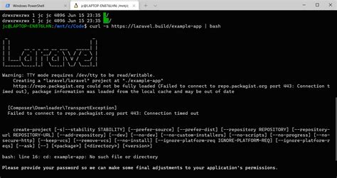 搭建 laravel sail 开发环境 windows，创建测试项目失败 laravel china 社区