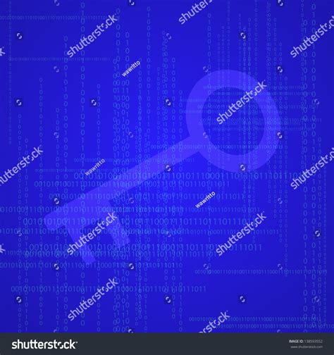 Vector Illustration Key Binary Code Background Stock Vector Royalty