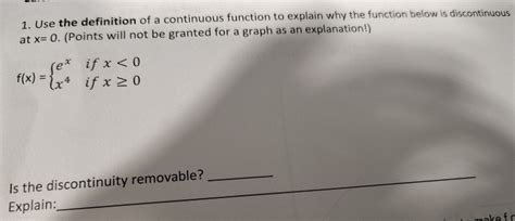 Solved Use The Definition Of A Continuous Function To Chegg
