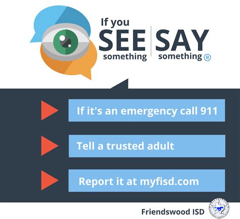 See Something Say Something Friendswood Isd See And Say Say