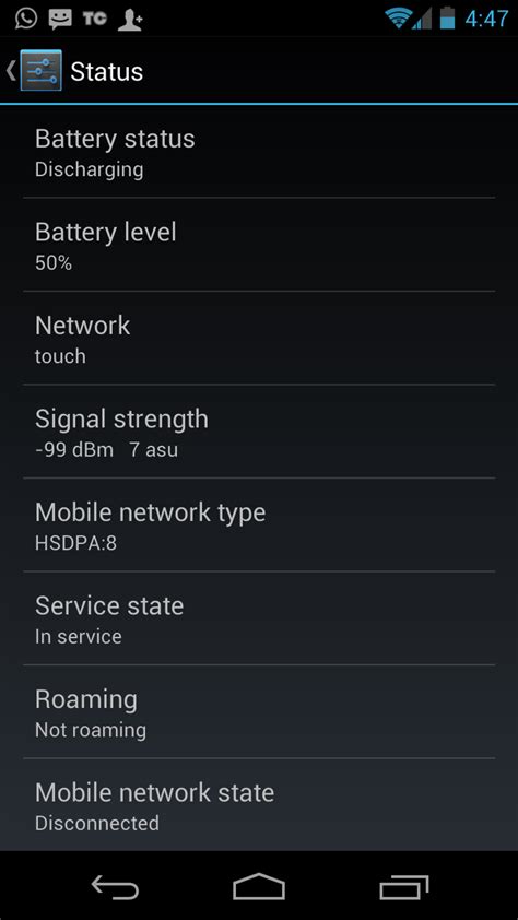 android open status settings page stack overflow