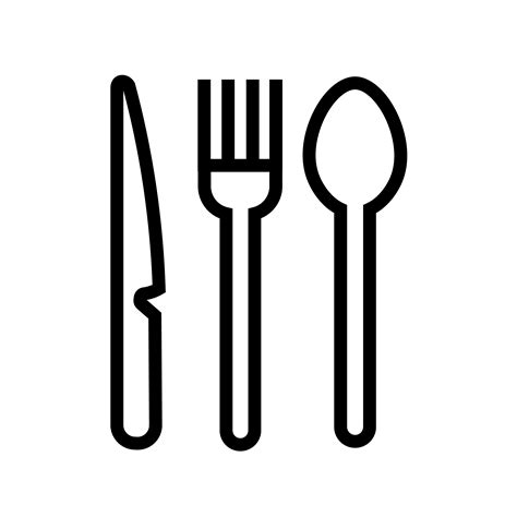 Eating Utensils Icon Vector 599072 Vector Art At Vecteezy