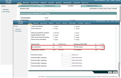 Solved Maxdata Retries In Autonomous Ap How Can I Configure In Wlc 5508 Cisco Community
