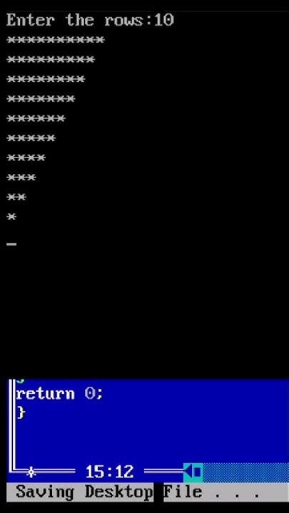 Write A C Program To Display A Inverted Pyramid Using Star C Programming Shorts