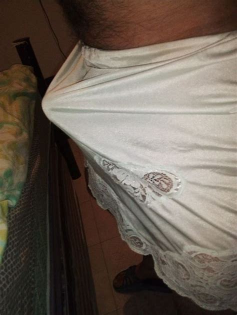 Hard Cock Tenting A Gorgeous Slip Silkenlace