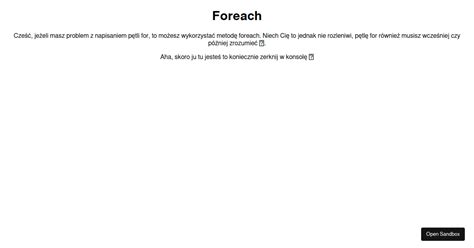 Arrayforeach Codesandbox