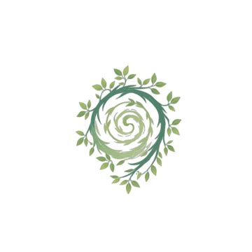 Green Leaves Form A Swirl Shape Green Leaves Composition Png
