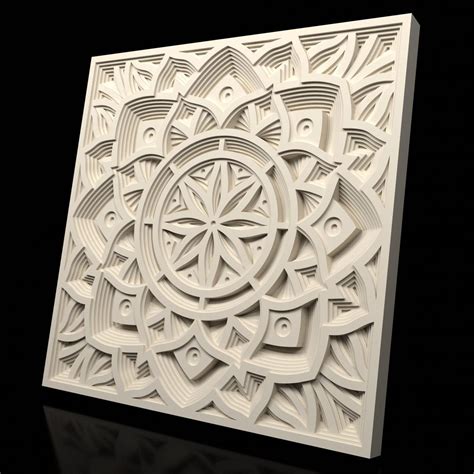 3d Wall Panel Stl File For Cnc Router And 3d Printing Cnc File For Wood 3d Wall Art Panel 3d