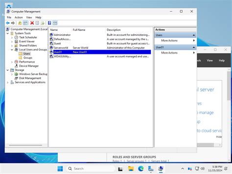Windows Server 2025 Initial Settings Add Local User Server World