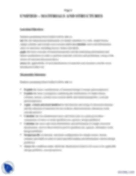 Structure Definition Material Structures Lecture Handout Exercises