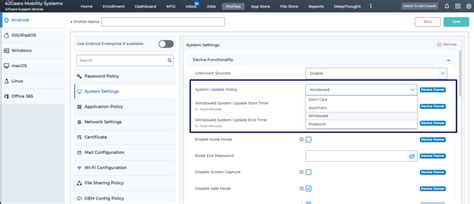 How To Create System Update Policy Job For Android Device 42gears