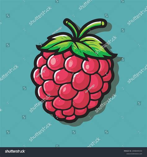 Raspberry Leaf Vector Icon Raspberry Icon Stock Vector Royalty Free 2446444153 Shutterstock