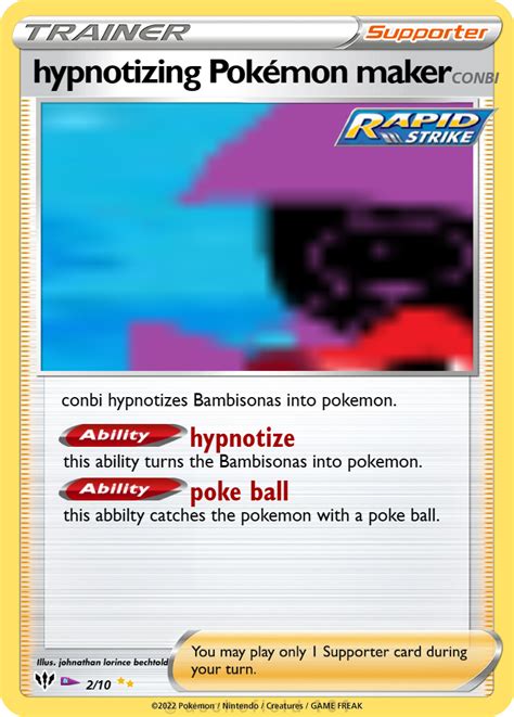 Hypnotizing Pokémon Maker Johnthepokecardmaker Poké