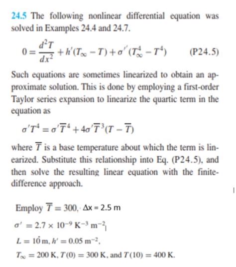 Solved The Following Nonlinear Differential Equation Chegg