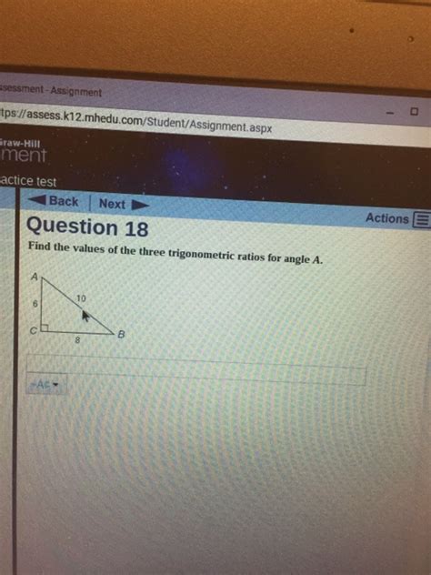 Solved Find The Values Of The Three Trigonometric Ratios For