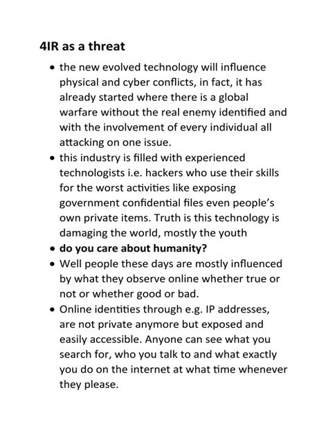 4ir As A Threat Pdf