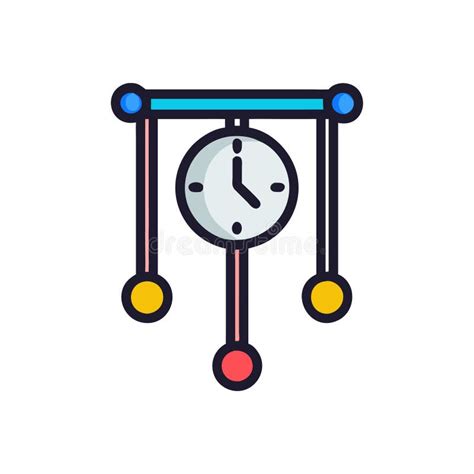Unique Hanging Pendulum Clock Design Stock Illustration Illustration
