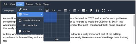 New Rich Text Editor For Processwire