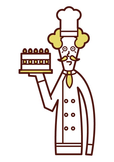 케이크를 만드는 제과점의 그림 무료 일러스트 소재집 Kukukeke