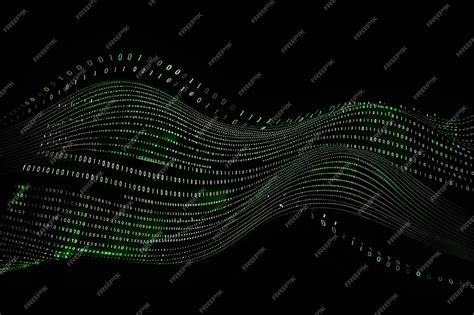 Generative Ai Illustration Digital Data Streams Flow Into Each Other