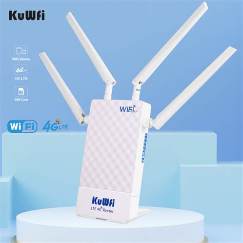 Kuwfi Outdoor Router 4g Lte Sim Card Waterproof Wifi Router Support Port Mapping Dmz Setting