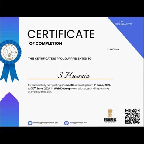 Syed Hussain On Linkedin Prodigyinfotech Internship Webdevelopment