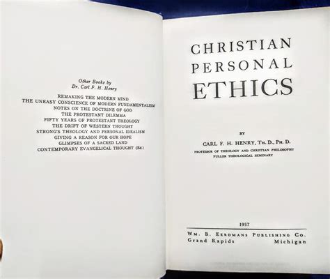 Christian Personal Ethics By Carl มะเมี่ยงหนังสือเก่า