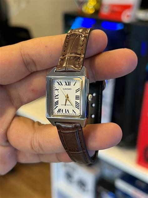 Casio Analog Quartz Brown Leather Strap Ladies Watch Ltp V007l 7b2 White Dial Luxury