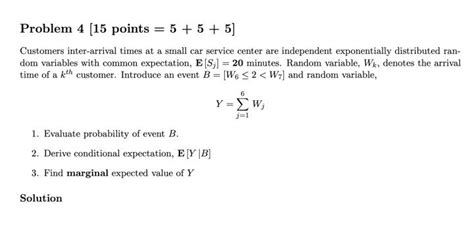 Solved Problem 4 15 Points 5 5 5 Customers
