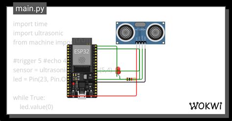 Ultrasonic Wokwi Esp32 Stm32 Arduino Simulator