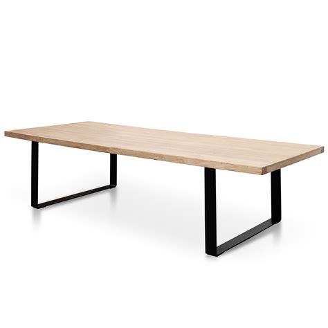 Dalton Reclaimed Elm Wood Dining Table 3m Rustic Natural Th