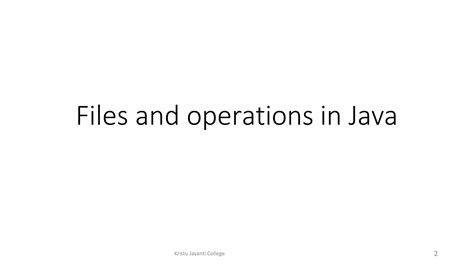 Various Types Of File Operations In Java Pptx Programming Languages Computing