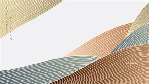 Hand Draw Line Pattern With Curve Elements Vector Abstract Landscape