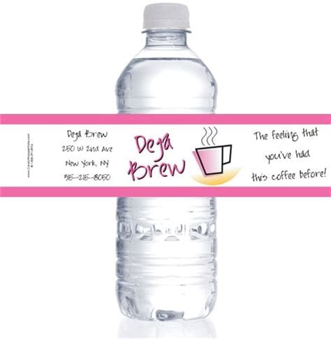 Water Bottle Custom Wrapper Candy Wrapper Store