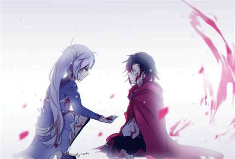 Ruby Rose Weiss Schnee Ruby Rose Weiss Schnee Rwby Rwby Anime Unsorted