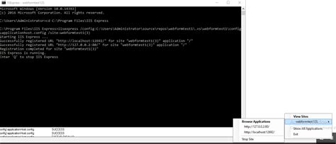 Asp Net Mvc IIS Express Binding Is Not Bound As Configured