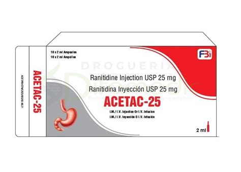 Acetac Ranitidina Imiv 50mg2ml Difamedic Honduras