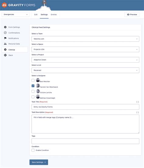Gravity Forms To Clickup For Wordpress