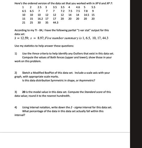solved here s the ordered version of the data set that you