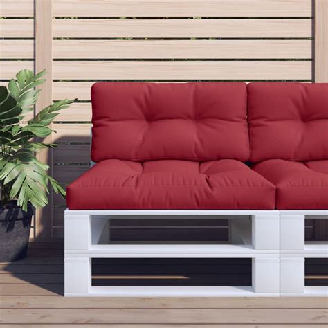Coussin De Palette Rouge Bordeaux 80x40x12 Cm Tissu Leroy Merlin