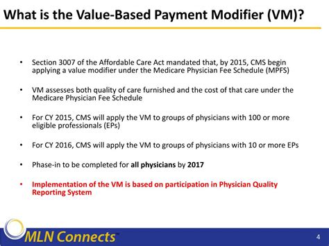 Ppt The Cms Value Based Payment Modifier Powerpoint Presentation Free Download Id 2419161